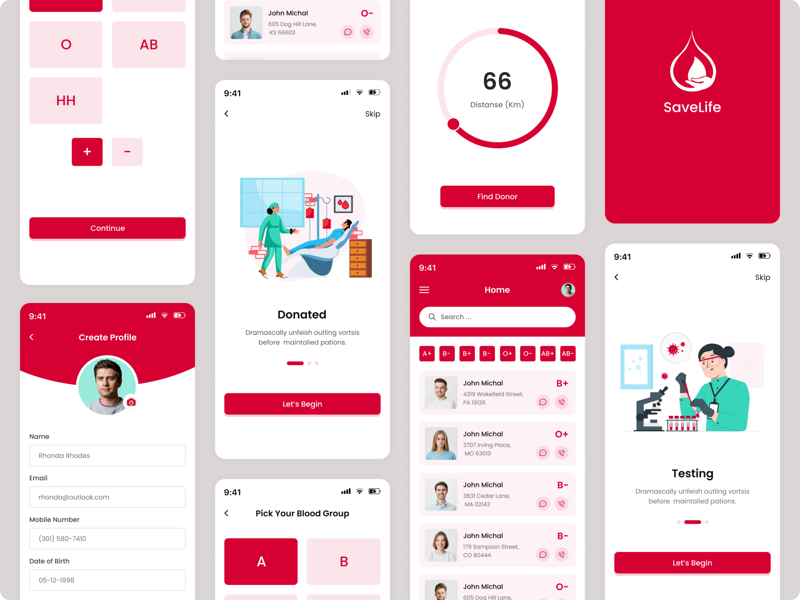 Blood Donation App by Saiful Islam on Dribbble