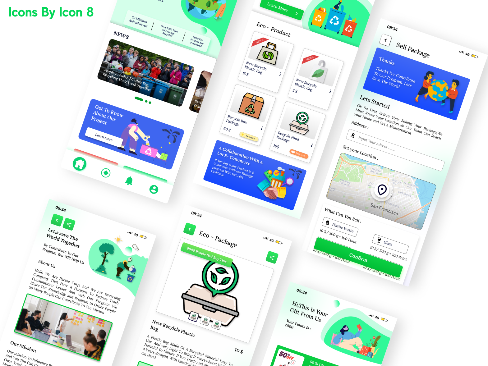 Mobile APP - Recycle APP UI Design by Jafier Ramadhan on Dribbble