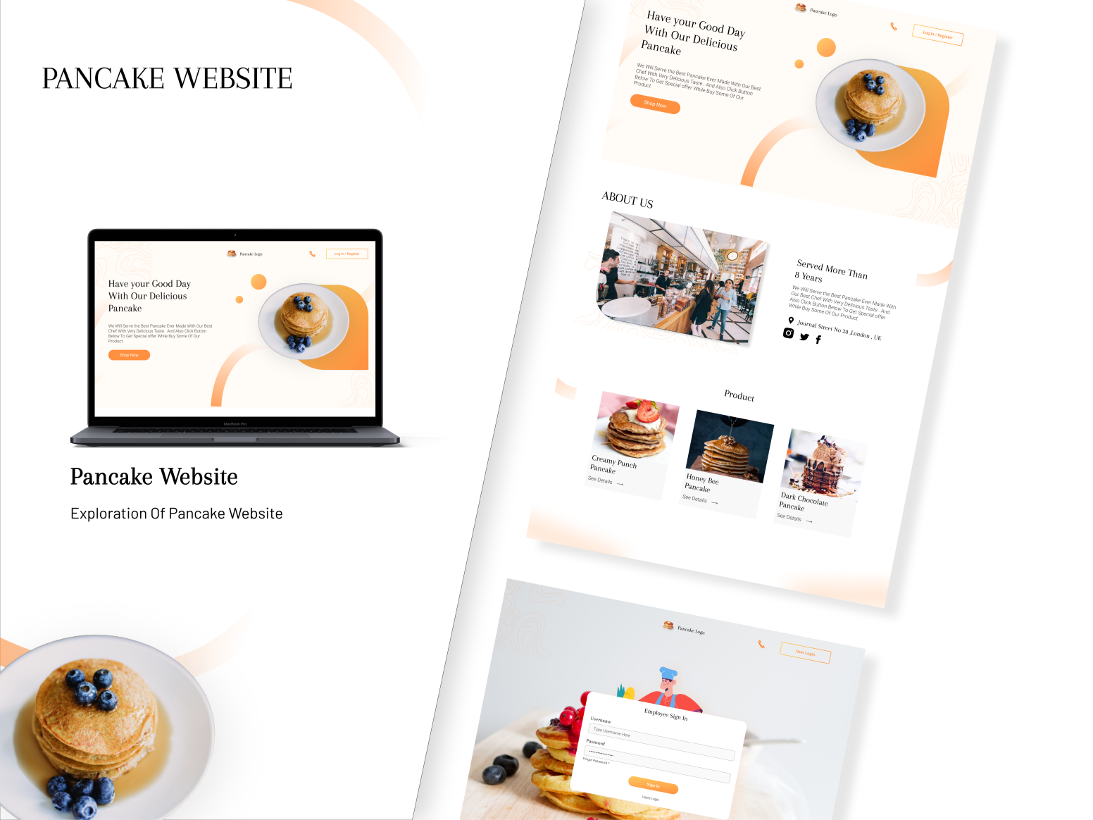 Landing Page - Pancake Website by Jafier Ramadhan on Dribbble