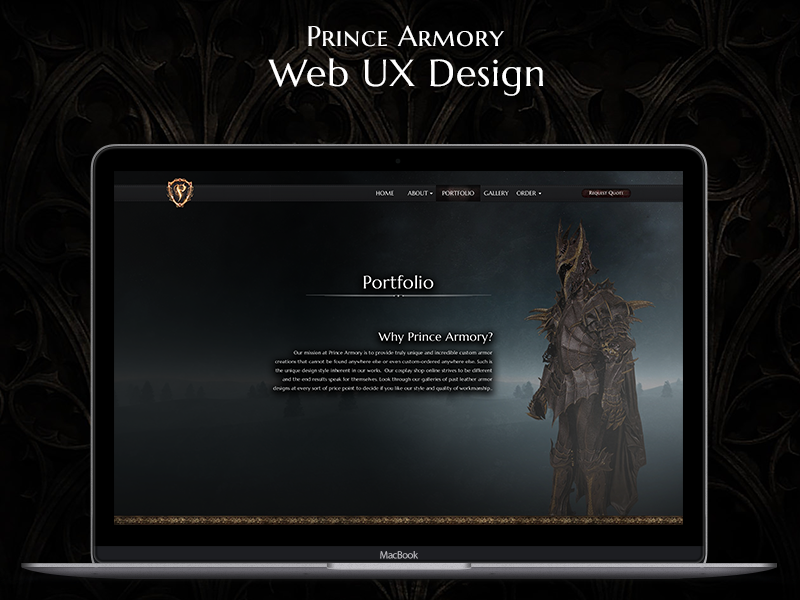 Web UX UI Design on Gothic Theme by Shajed Evan on Dribbble