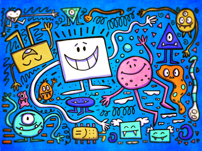 Funky shapes by Maria Keller on Dribbble
