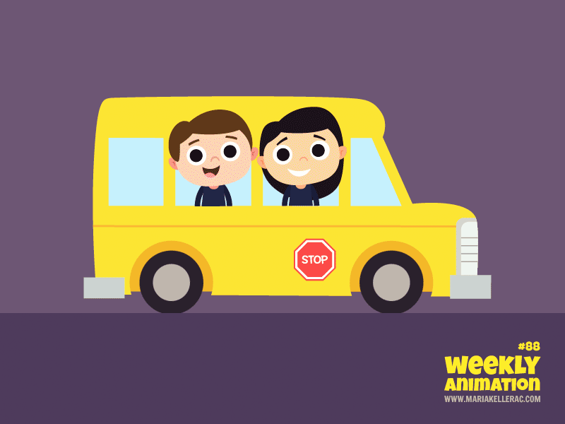 School bus by Maria Keller on Dribbble