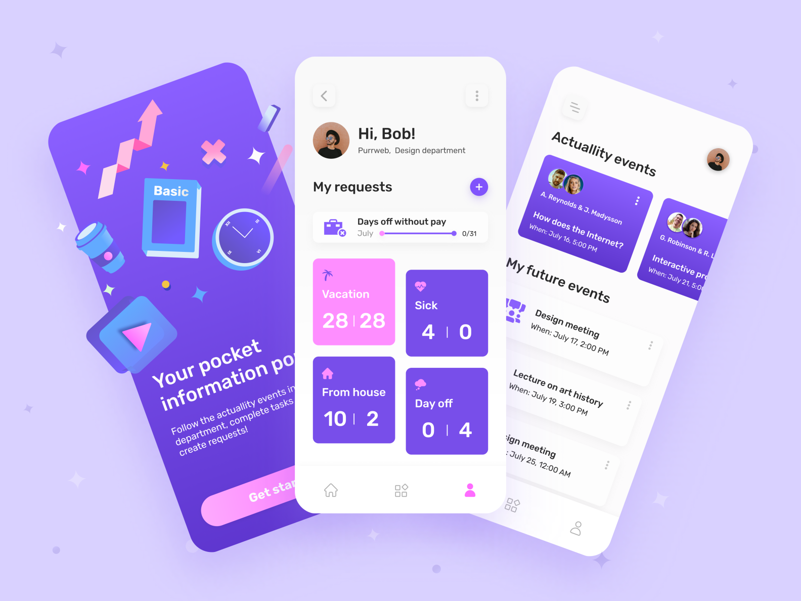 Information App for IT-companies by Denis Derbenew on Dribbble