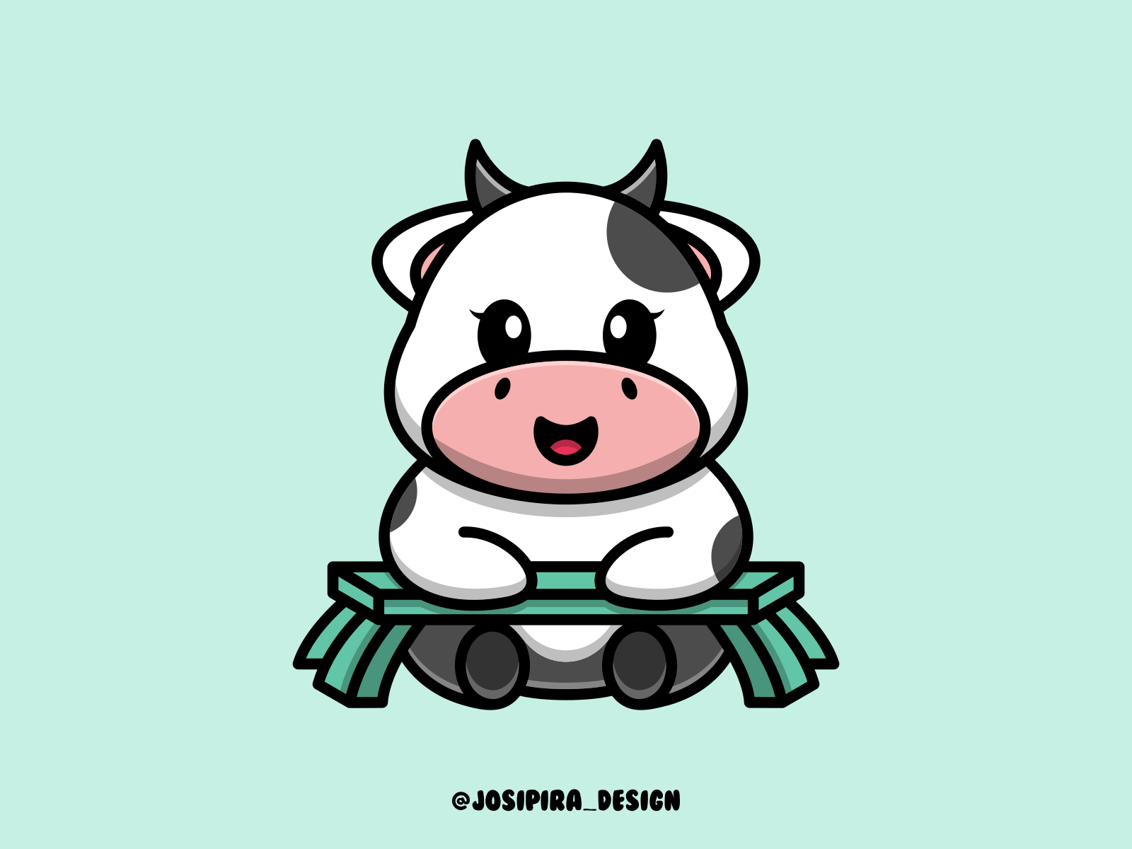 COW AND TABLE by josipira_design on Dribbble