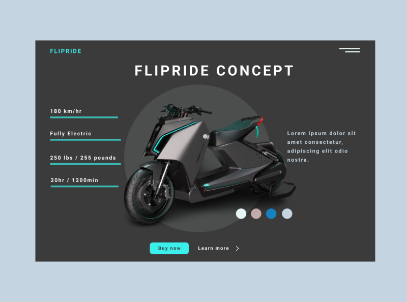 Electric Bike landing page design by Surafel Girma ui/ux on Dribbble