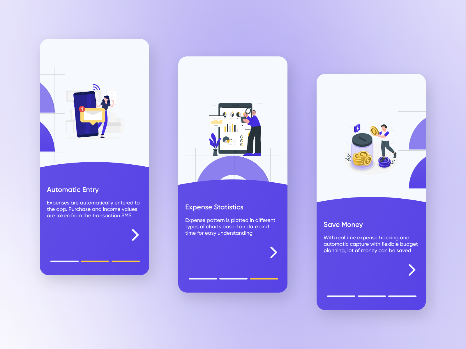 Cutset Budget App - Onboarding Screens by Arvind Senthil on Dribbble