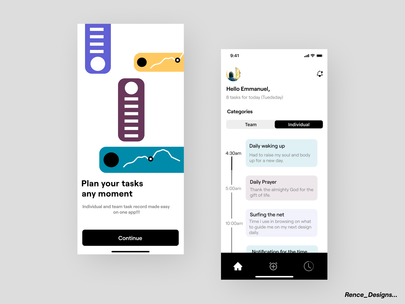 Task Schedule Ui By Ugwuanyi Emmanuel Lawrence On Dribbble