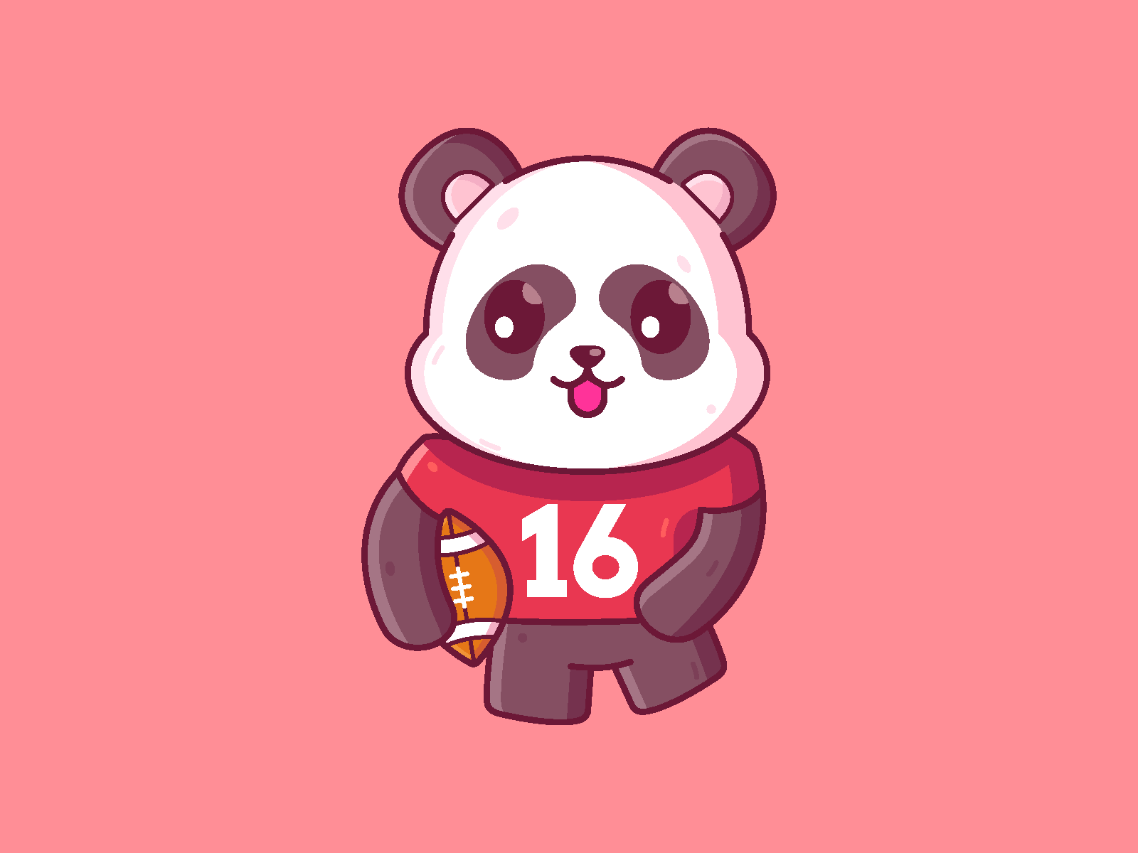 Panda American Football by Ardhsells on Dribbble