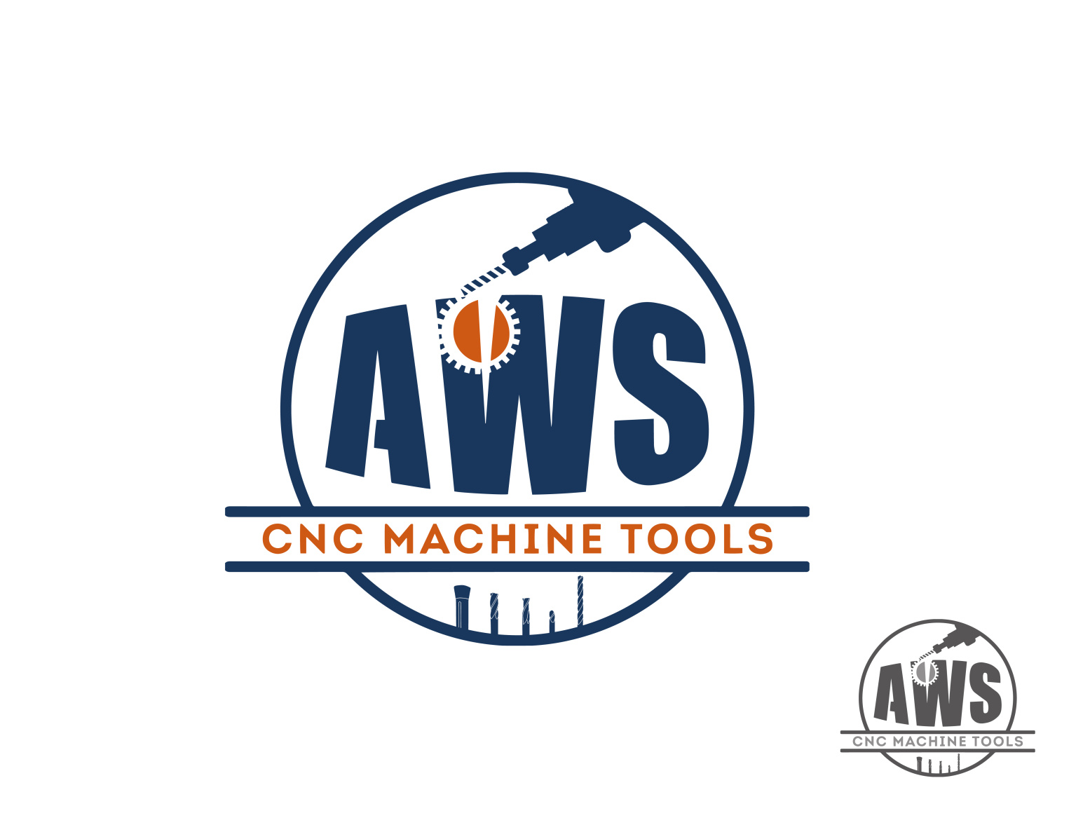 AWS CNC MACHINE TOOLS LOGO by Hafez Ashry on Dribbble