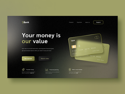 First screen for Bank by Elizabeth Falcon on Dribbble