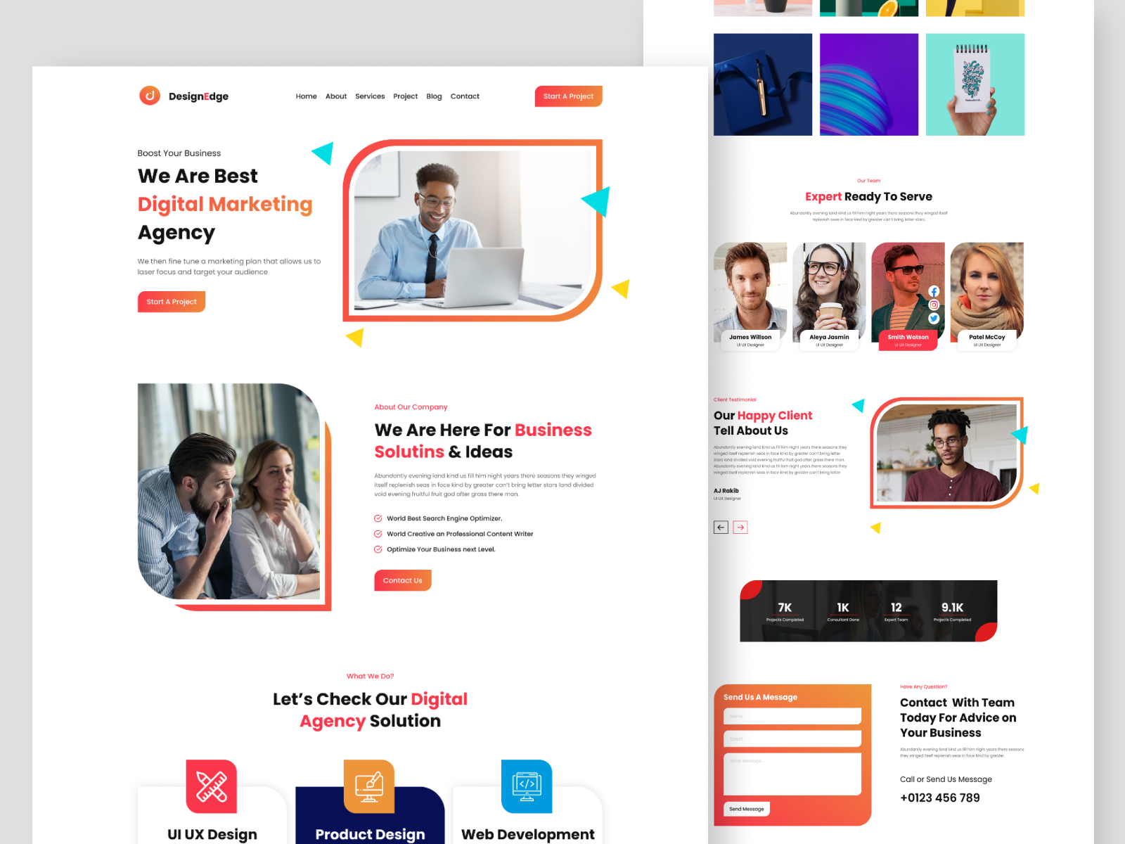 Digital Agency Website Design By Alamgir Hossain On Dribbble