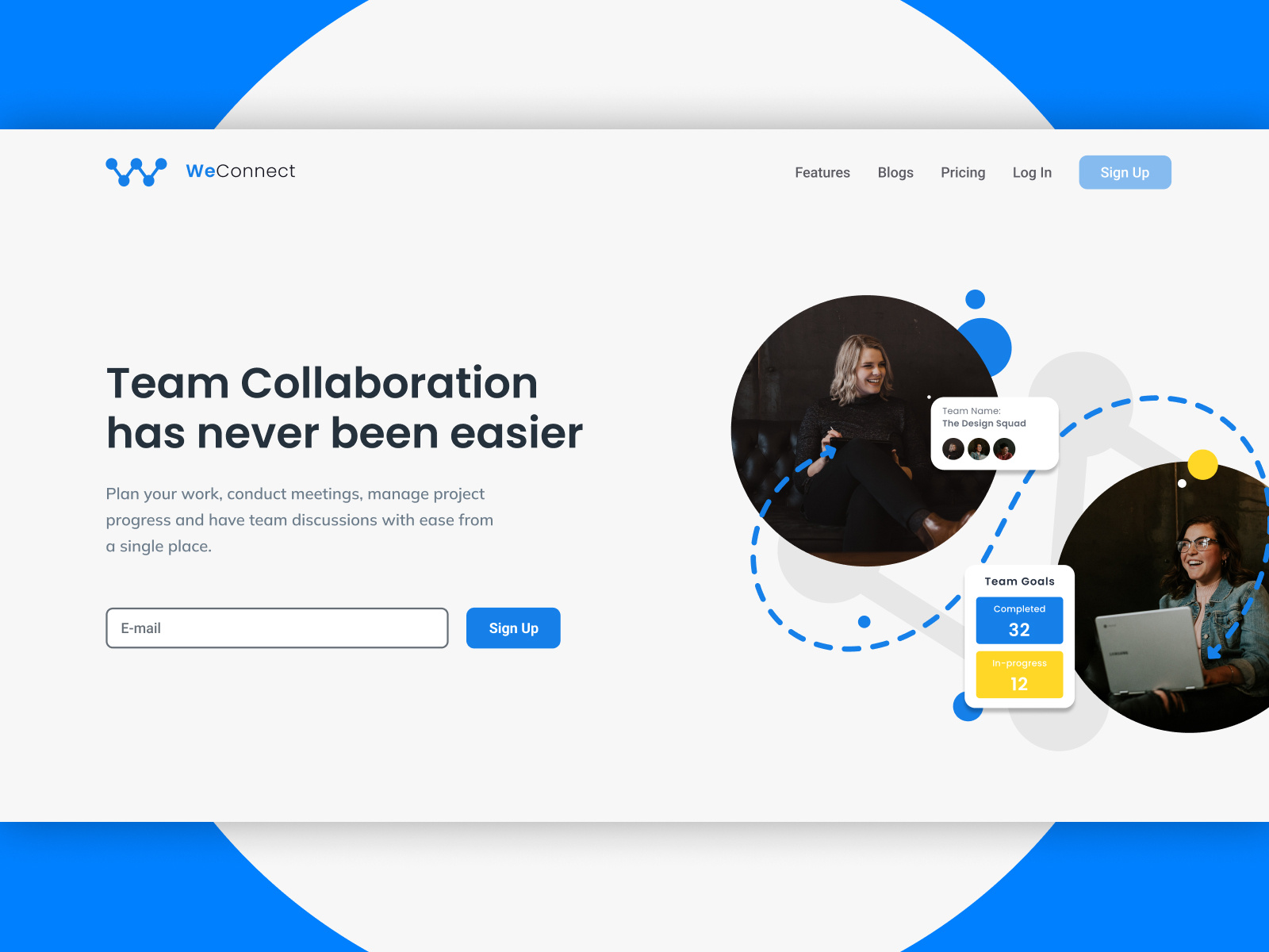 Concept team collaboration app website by Kisal Dayananda on Dribbble