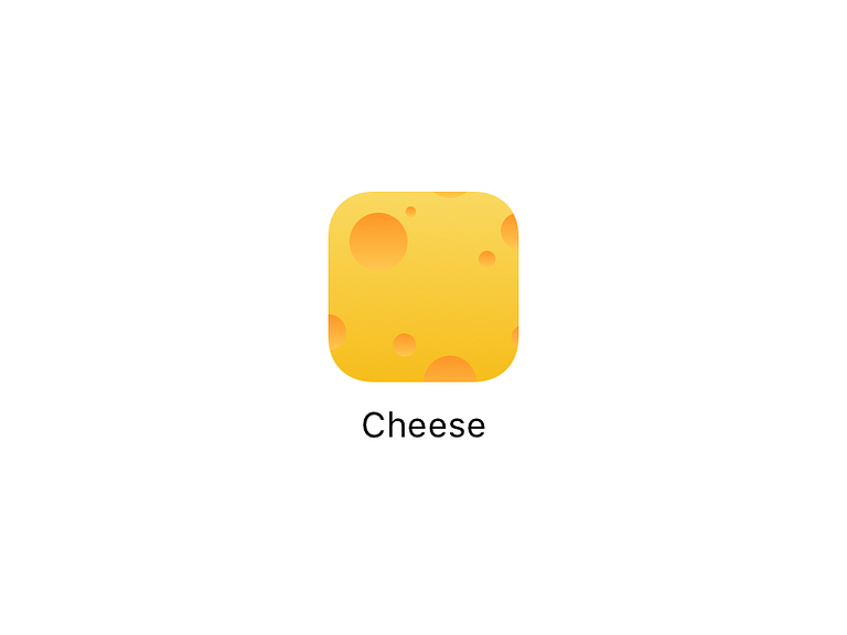 Cheese App Icon by Alex Bauer on Dribbble