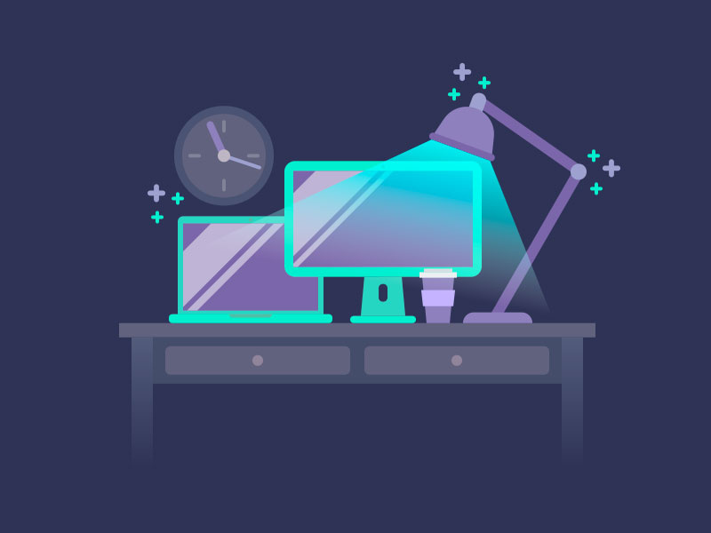 Desktop Setup Illustration by Hector Heredia on Dribbble
