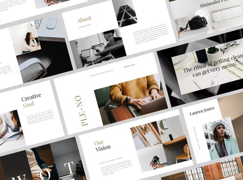 Modern - Minimal PowerPoint Template by Presentation Templates on Dribbble