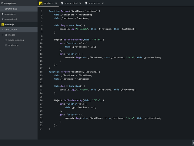 In-browser Code Editor by Ty Fortune on Dribbble