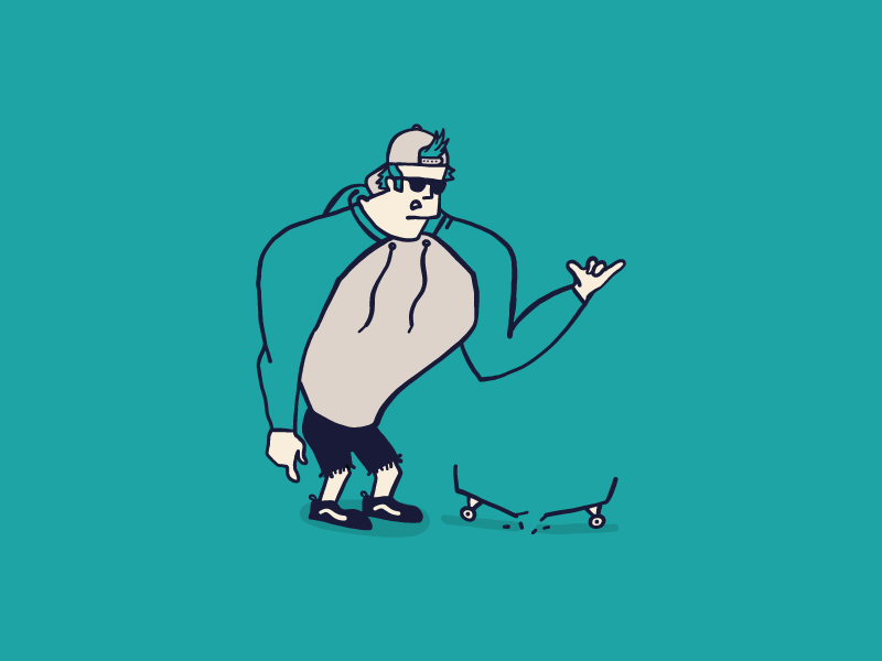 Cartoon Skate Punks | Johnny Bravo by Ty Fortune on Dribbble