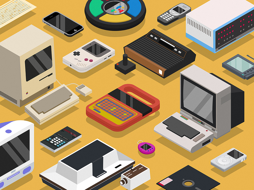 Old tech devices - 2 by Tanner Wayment on Dribbble