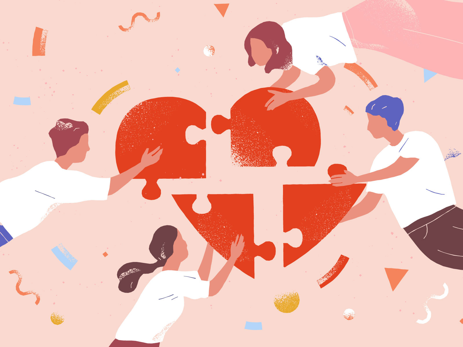 Helping One Another by Kremena Dankova on Dribbble