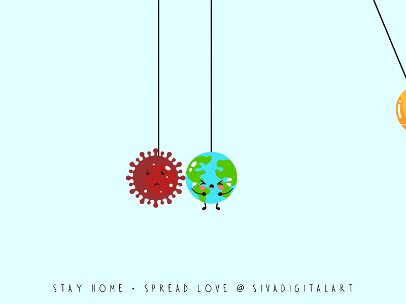 Let's Fight Corona | Spread Love by Sivakumar S on Dribbble