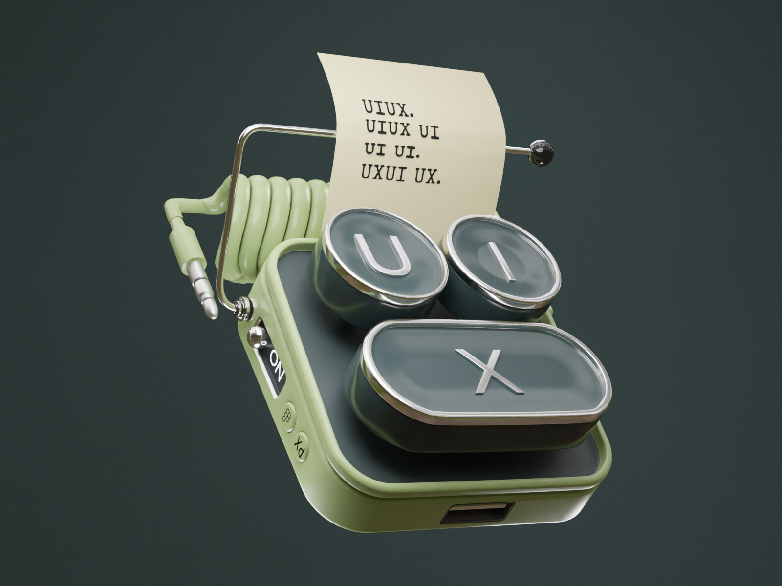 UI/UX 3D Typing Machine by 4rmvn for Duxica on Dribbble