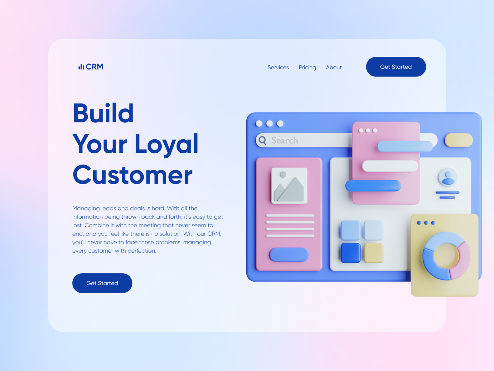 3D illustration for CRM by Movadex on Dribbble