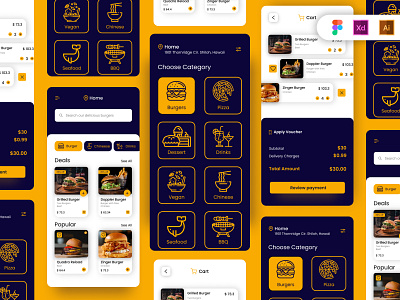 Food Delivery App by Khansa Siraj on Dribbble