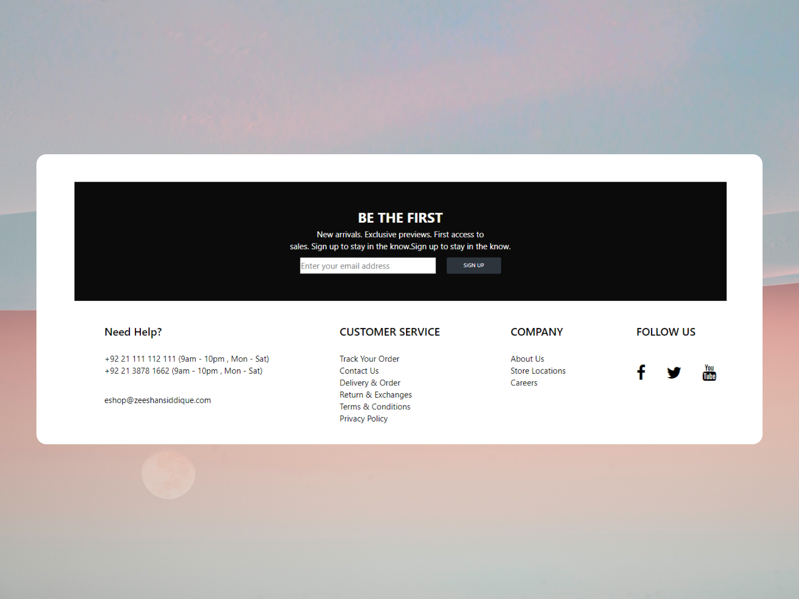 Footer Design by Zeeshan Siddique on Dribbble