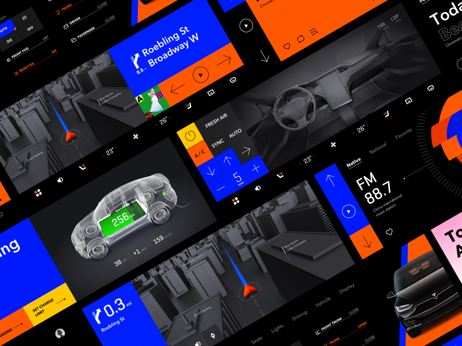 Automotiove HMI Concept Design by Yuekun for 09UI on Dribbble