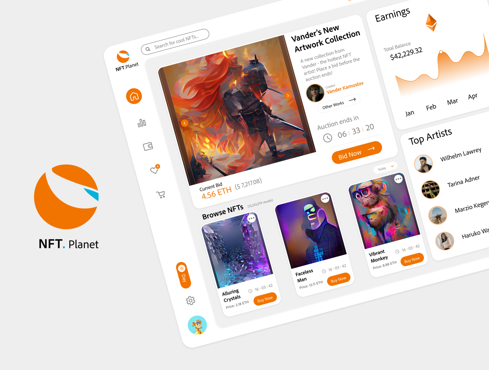 NFT Dashboard - Light Mode by Youssef Hisham on Dribbble