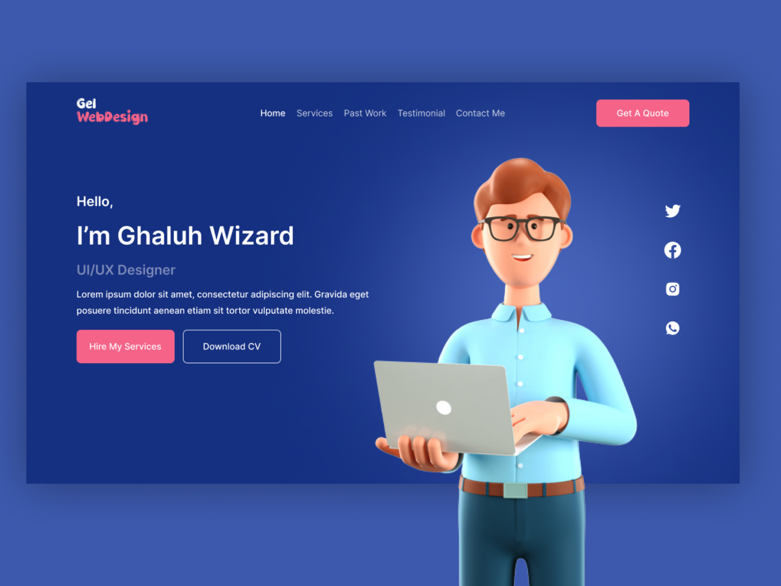 Personal Website Design by Ghaluh Wizard Anggoro on Dribbble