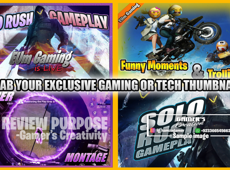 Exclusive thumbnail for your channel by Muhammad Hamza on Dribbble