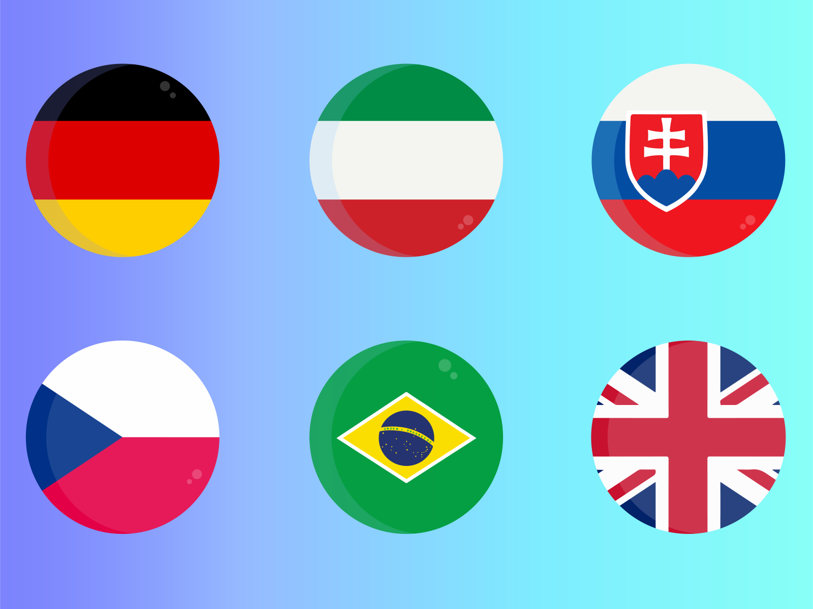 Circular Country Flags by Thuee Mong Marma on Dribbble