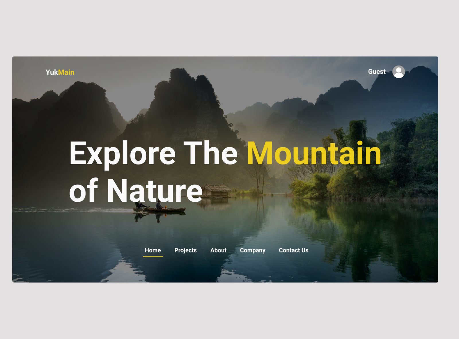 Traveling Guide Header Website by Rafly Hersa Pratama on Dribbble
