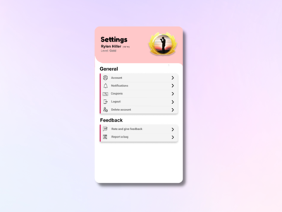 Settings page: UI design by Samiksha on Dribbble