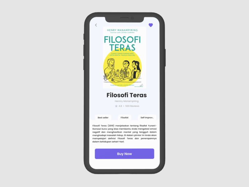 Book Review Screen by Arif Ramdhani on Dribbble