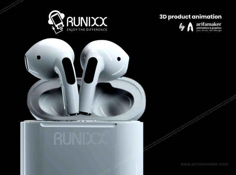 3D Animation | Product Film-Runixx TWS Earbuds | arifanimaker by ...