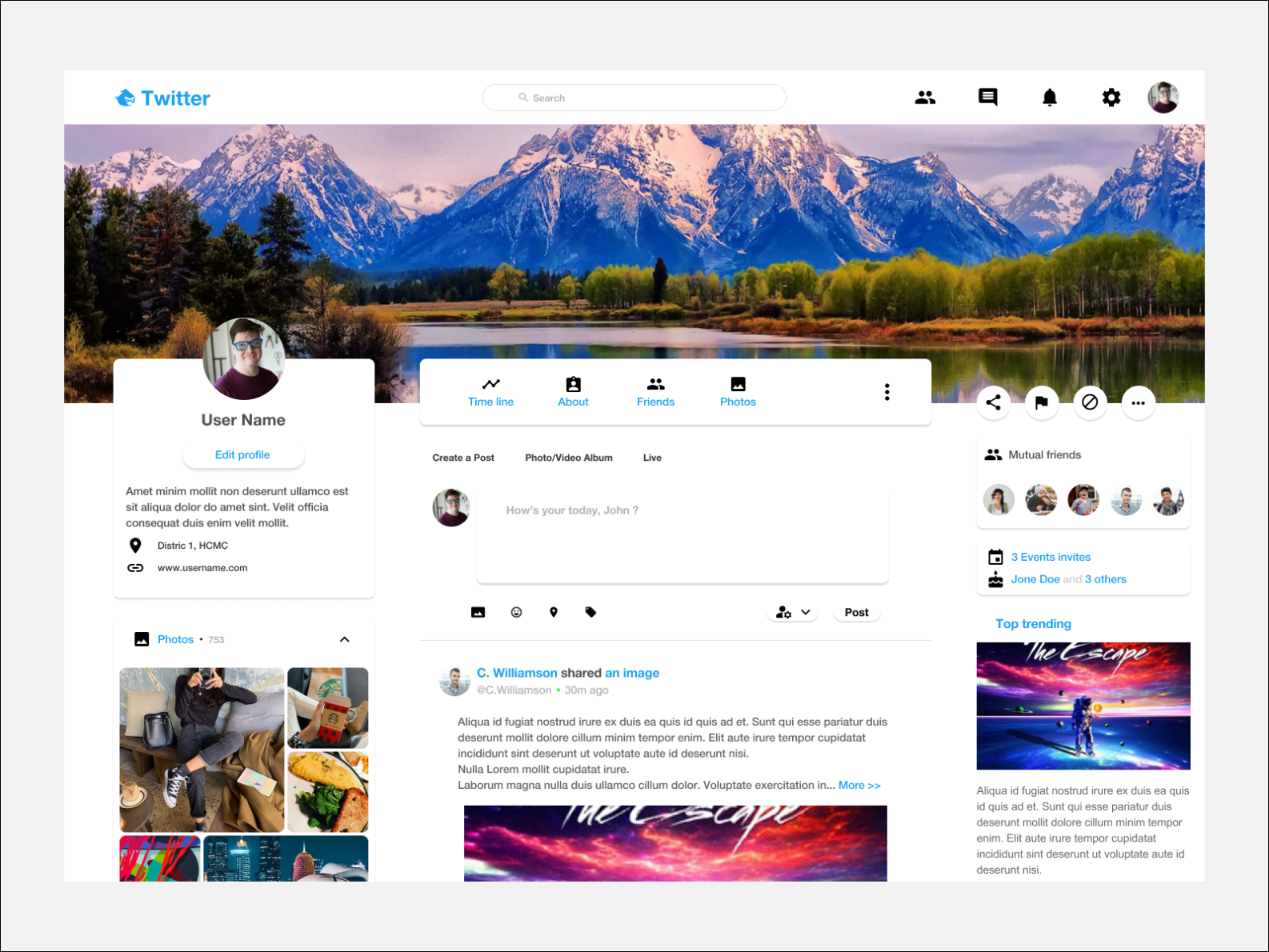 Re-cover twitter website - part 2 by Nguyen Tu on Dribbble