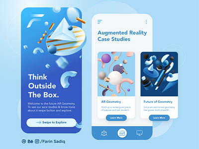 AR app UI design by Farin Sadiq on Dribbble