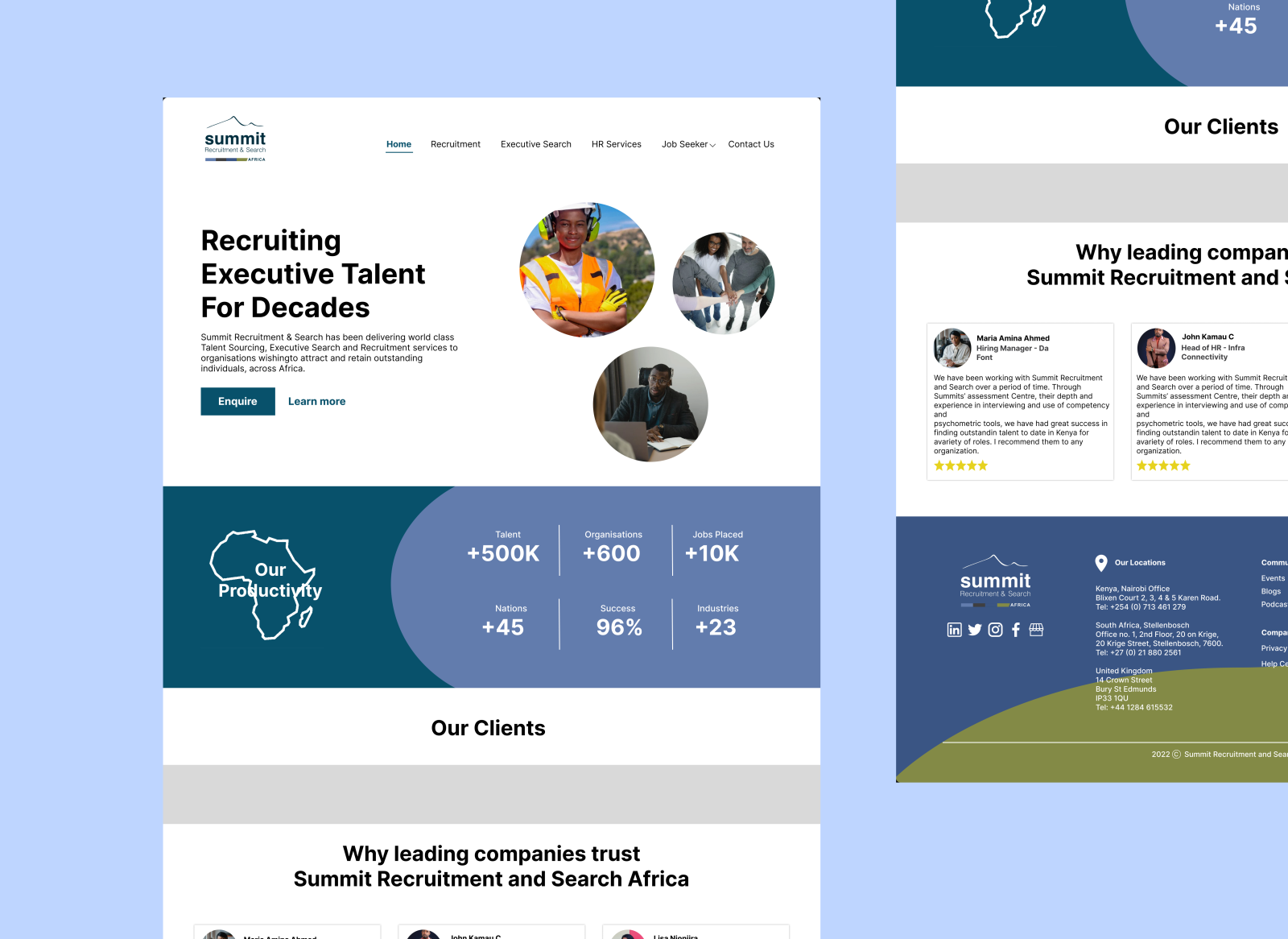 Recruitment Website - UI Design by Kevin Ngaru on Dribbble