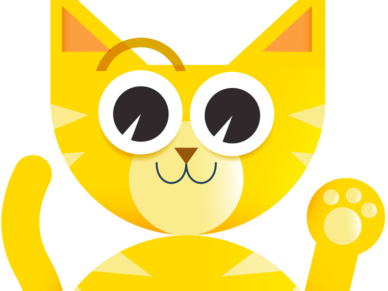 Say "Hi" Cat by jon hanlan on Dribbble