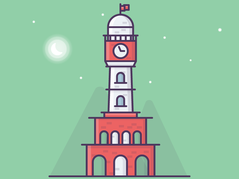 Tower Clock by The Simple Designers on Dribbble