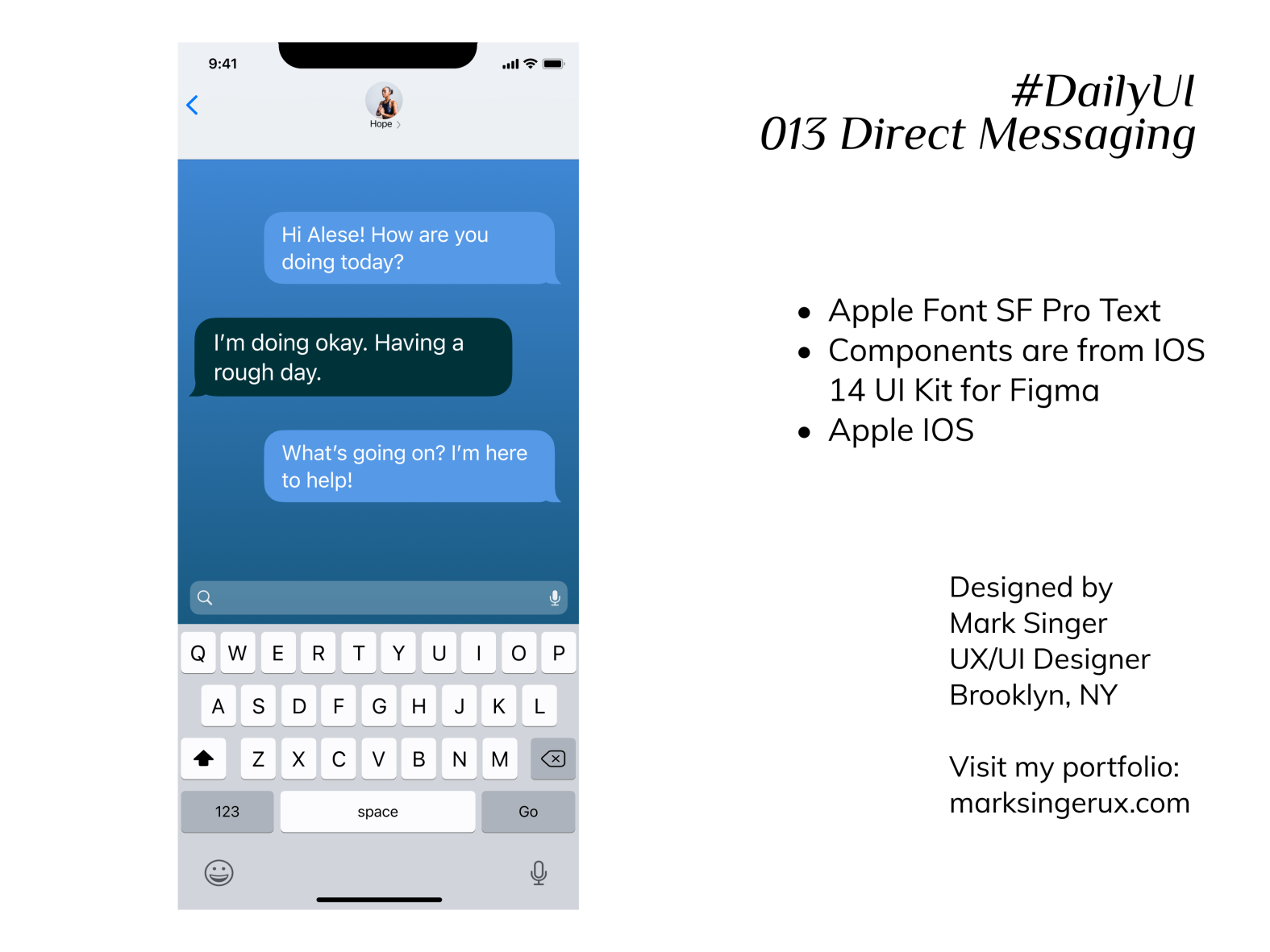 Direct Messaging by Mark Singer on Dribbble