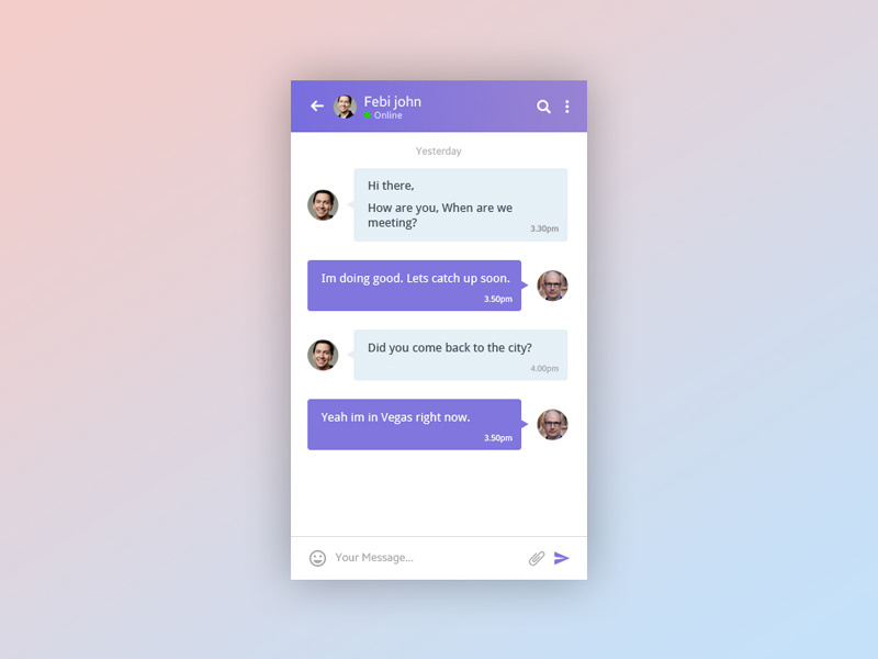 #DailyUI 13 Direct Messaging by Naveen Kumar KM on Dribbble