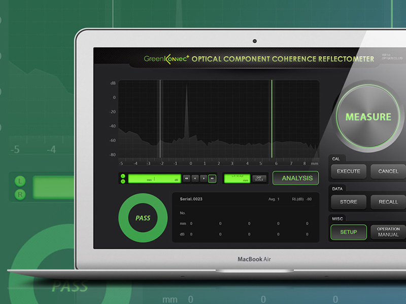 UI for Optical Reflectometer by QMO on Dribbble