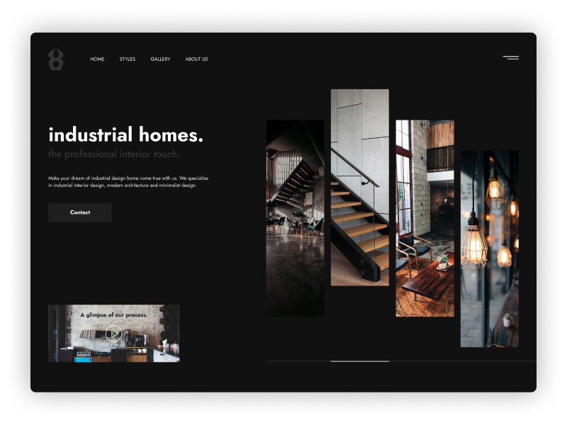 Industrial design website by Mukul Kaushik on Dribbble