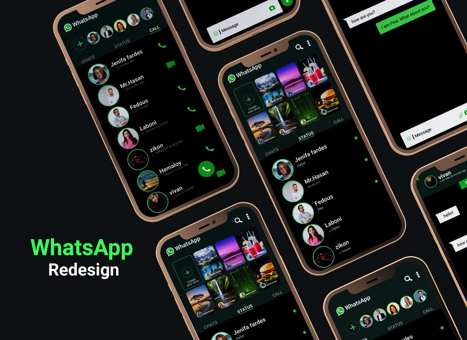 WhatsApp Redesign by Nasrin Akter on Dribbble