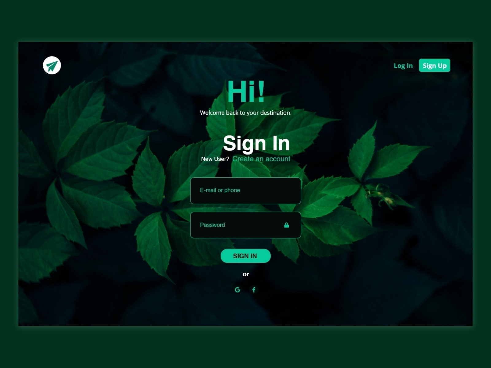 Sign in page design by Nasrin Akter on Dribbble