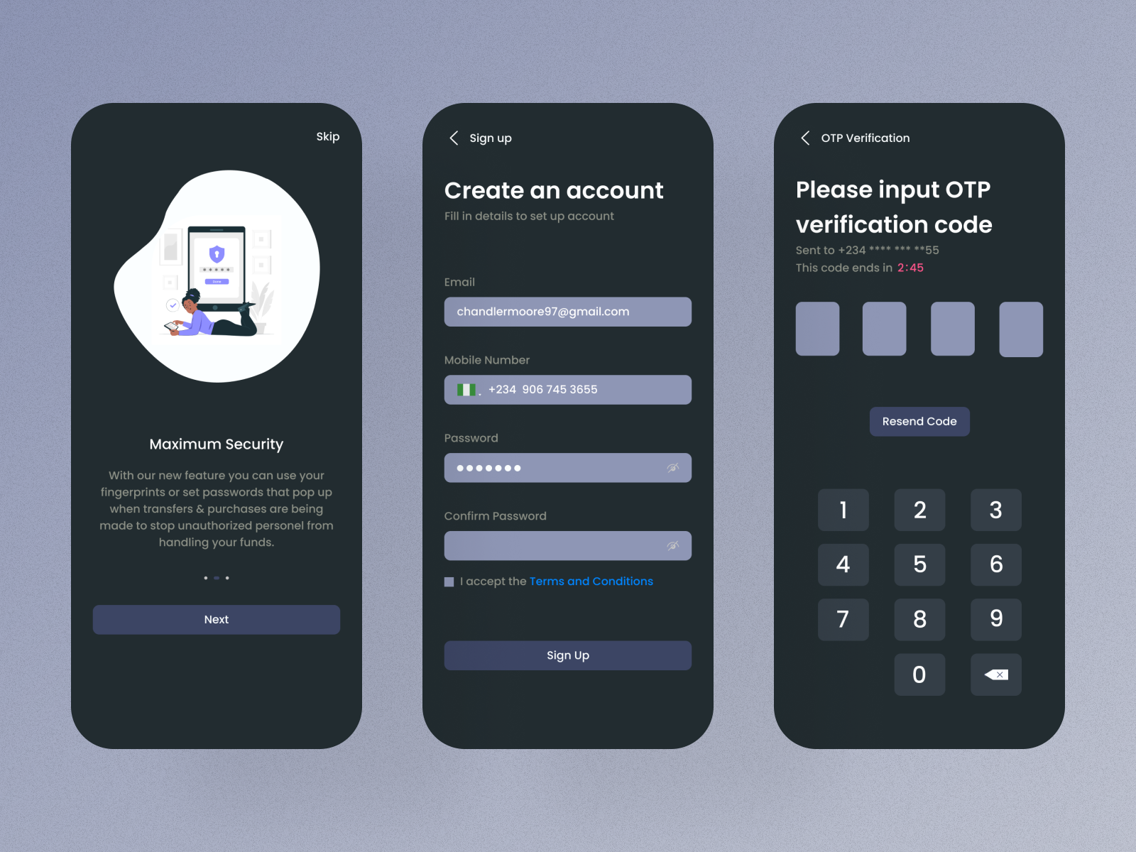 Sign-up Process by Teddy on Dribbble
