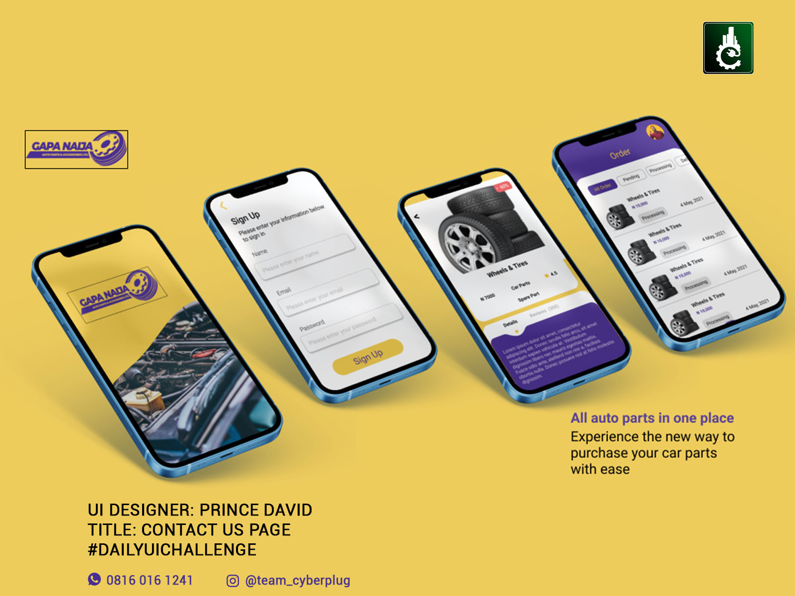 car parts app by Ekanem David on Dribbble